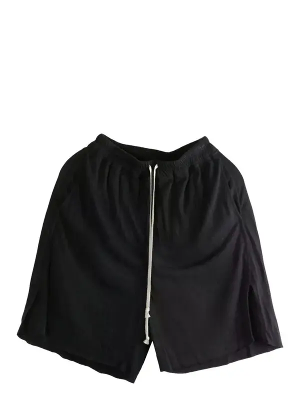 Rick Owens Drawstring Side-slit Shorts - Black
