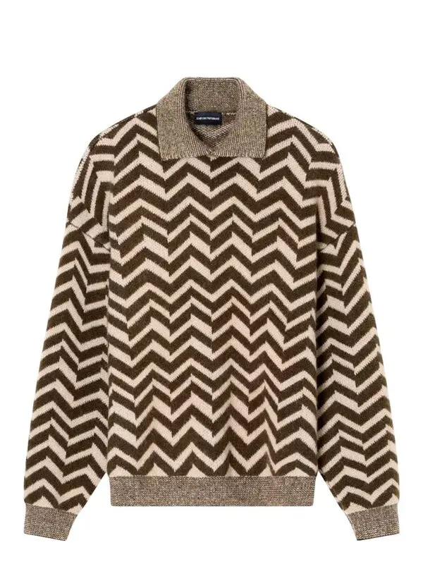 Emporio Armani Chevron Sweater - Desert Palm Chevron