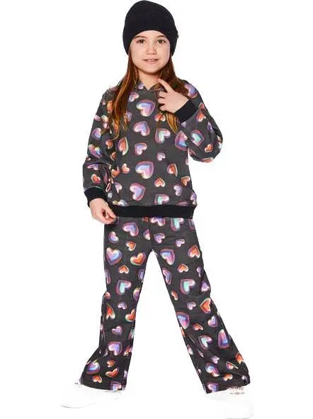DEUX PAR DEUX Fleece Hoodie - Black And Multicolor