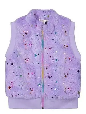 DEUX PAR DEUX Faux Fur Zipped Vest - Lavender