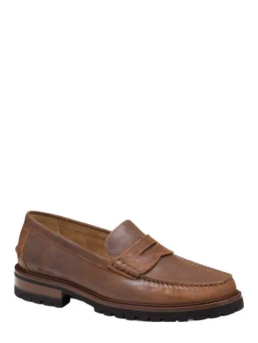 Johnston & Murphy Collier Penny Loafer - Brown Bomber Leather