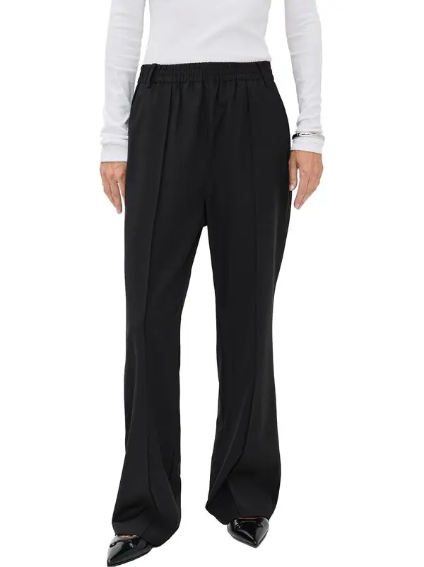 Tibi Tropical Wool Scottie Joggers - Black