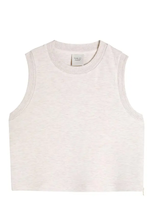 Varley Shea Crop Stretch-jersey Tank - Ivory