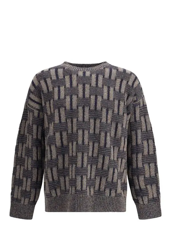 Giorgio Armani Crewneck Links Stitch Knitwear - Multicolour