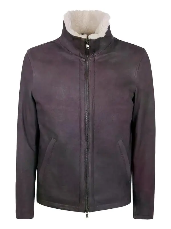 BARBA NAPOLI Shearling-lining Jacket - Brown