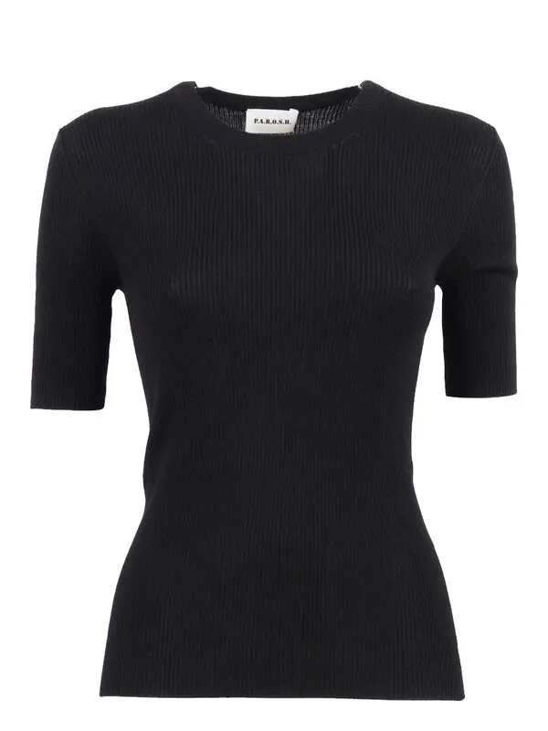 P.a.r.o.s.h Sleeveless Woolen Sweater - Black