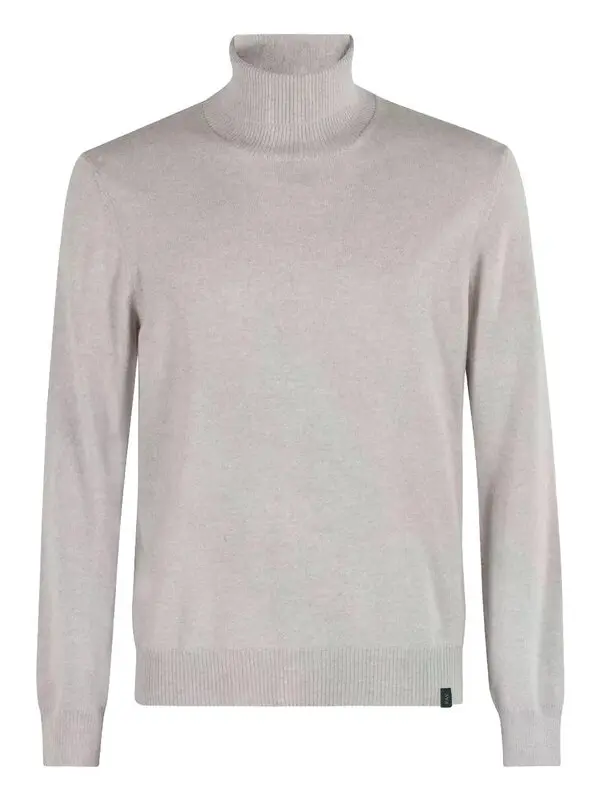 FAY Turtleneck Wool Sweater - Grey