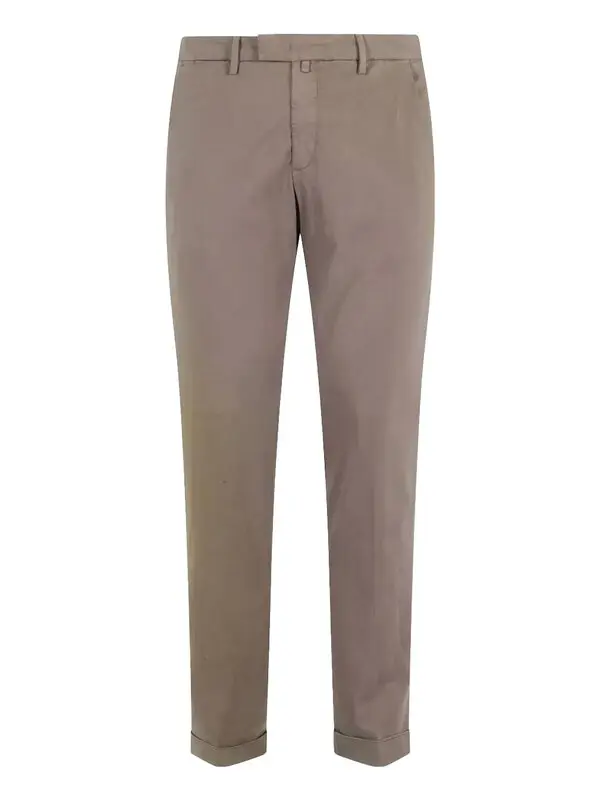 BRIGLIA 1949 Logo-patch Cuffed Trousers - Neutrals