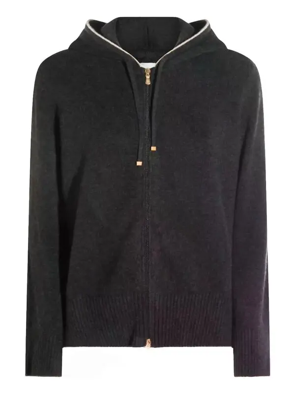 Eleventy Hooded Cardigan - Grey