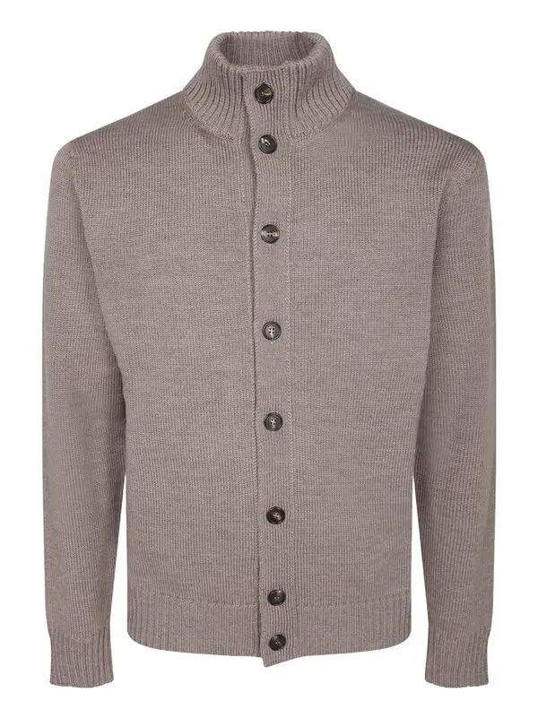 ZANONE Long Sleeve Shawl Cardigan - Beige