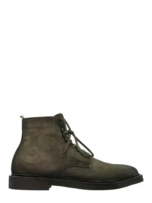 Officine Creative Lace-up Suede Boots - Green