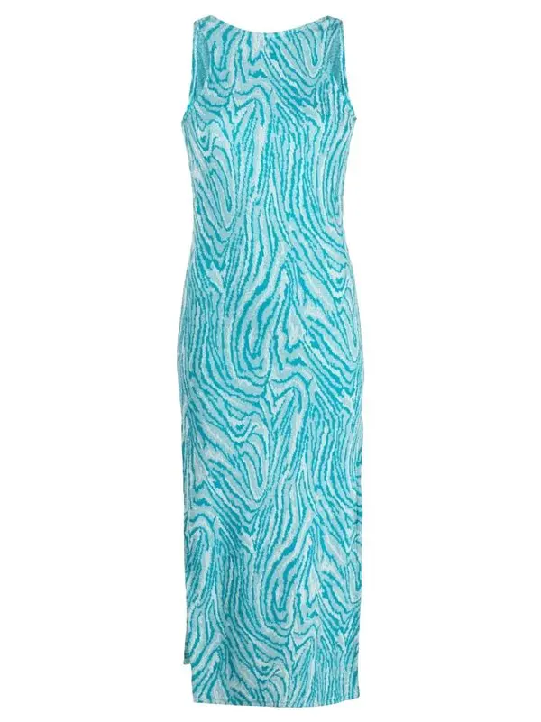 VITELLI Flow Jacquard Maxi Dress - J7 Turquoise/ Acquamarine