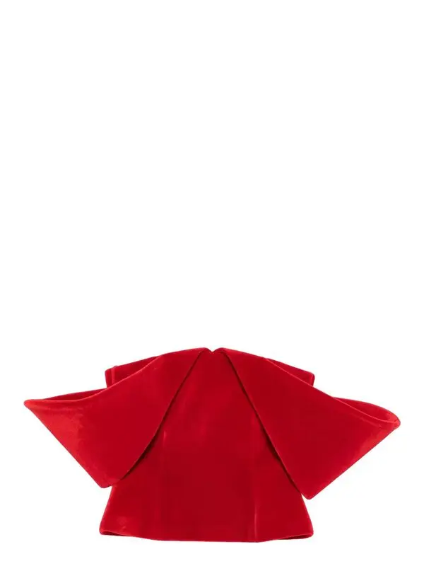 David Koma Velvet Corset Top - Red