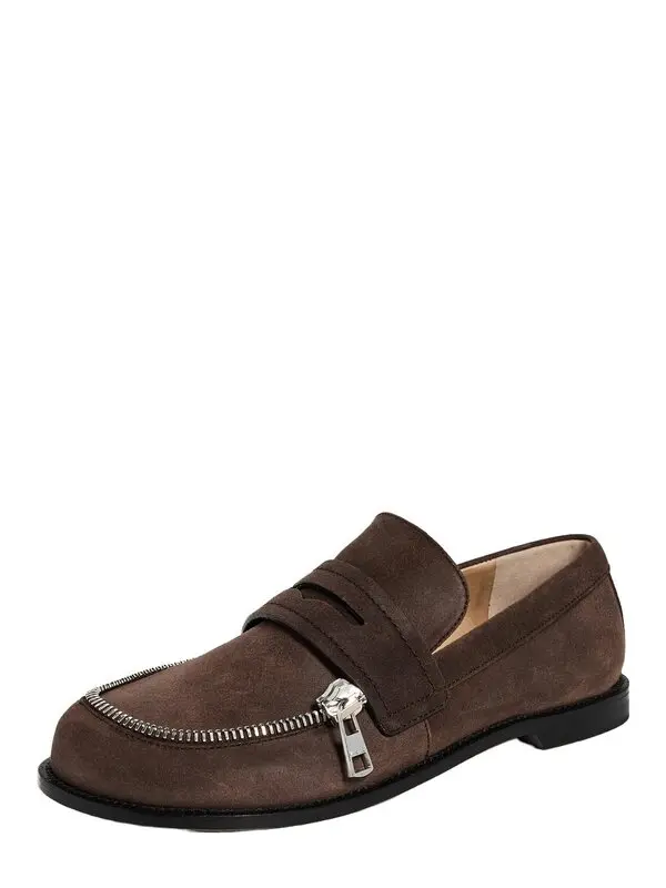 JW Anderson Biker Moccasins - Deep Walnut