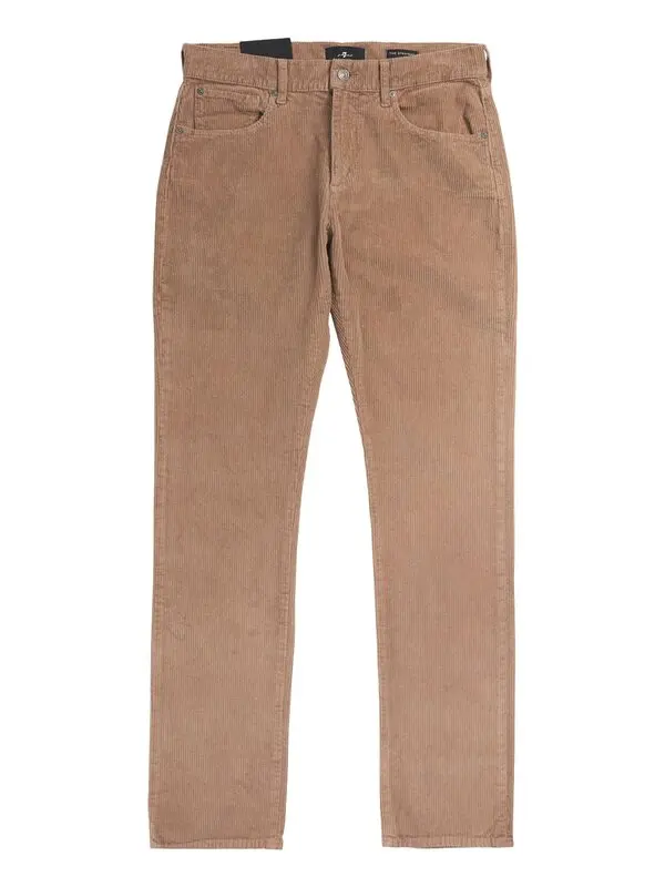 7 For All Mankind Corduroy Straight Trousers - Beige