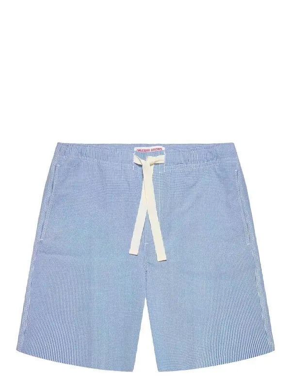 Orlebar Brown Alex Checked Lightweight Shorts - Blue
