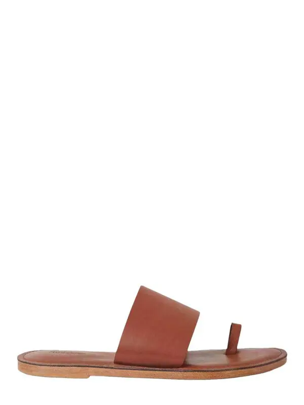 Rodebjer Leather Toe-ring Sandals - Brown