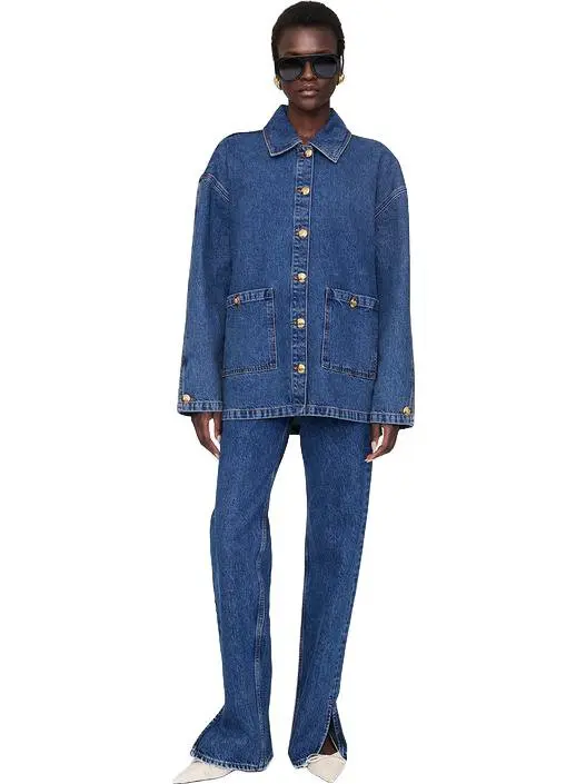 ANINE BING Luca Denim Jacket - Clean Indigo Denim