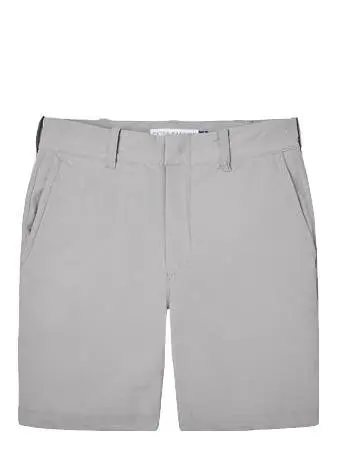 PETER MANNING 7-inch Inseam Tech Shorts - Light Grey