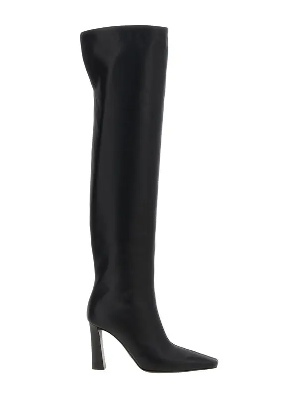 GIUSEPPE ZANOTTI Leather Cuissard Boots - Black
