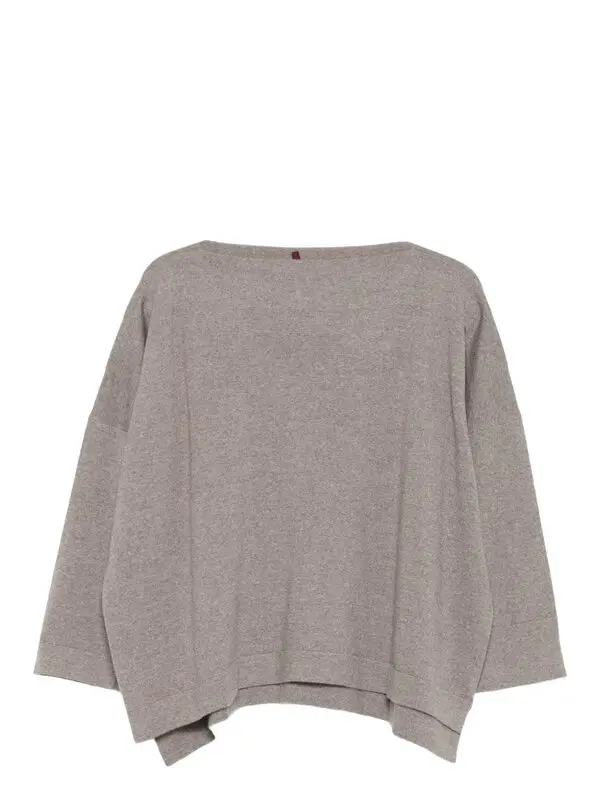 DANIELA GREGIS Wool Boat Neck Sweater - Beige