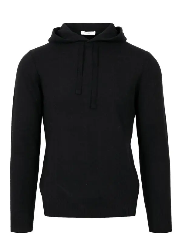 PAOLO PECORA Wool Hooded Sweater - Black