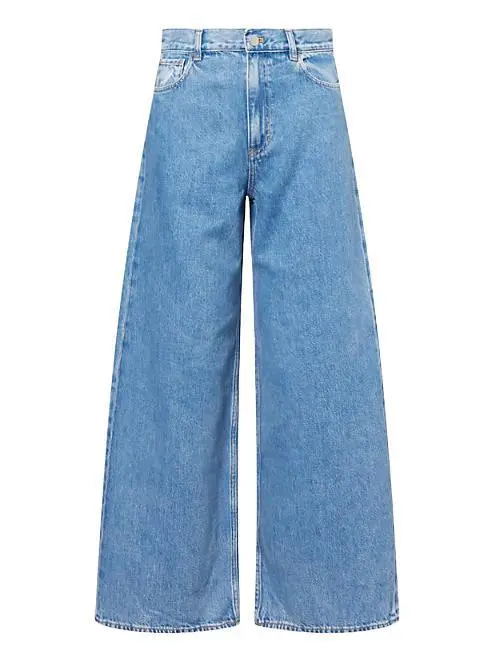 Theory Wide-leg Denim-blend Jeans - Ice Blue