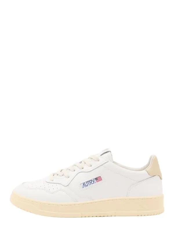 AUTRY 01 Medalist Low Leather Sneakers - Wht/tidfoam