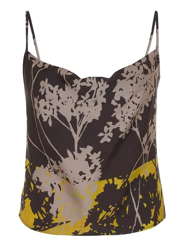 THEO THE LABEL Hydra Printed Cami - Wheat/gold