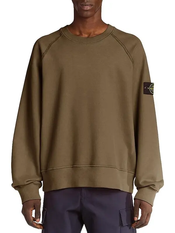 Stone Island Pullover Logo Sweatshirt - Green