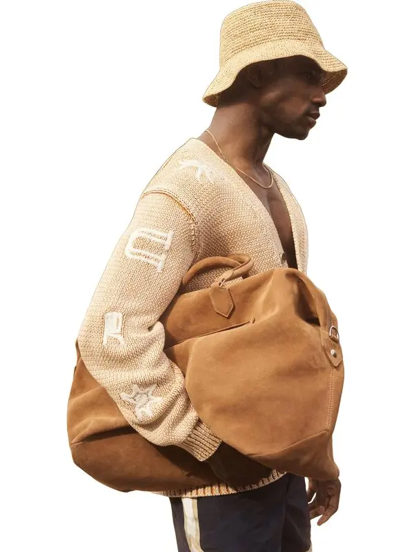 REISS Ché Motif-embroidered Cardigan - Camel