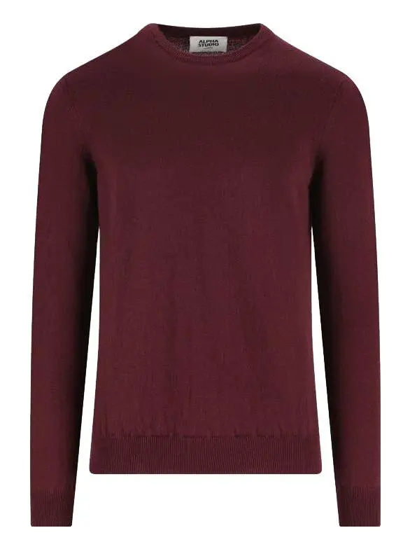 Alpha Studio Pure Cashmere Crew-neck Sweater - Cigliegia