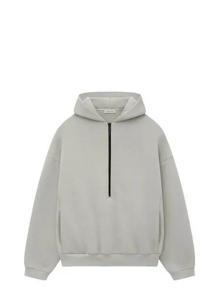 Fear Of God Eternal Half Zip Hoodie - Dove Grey