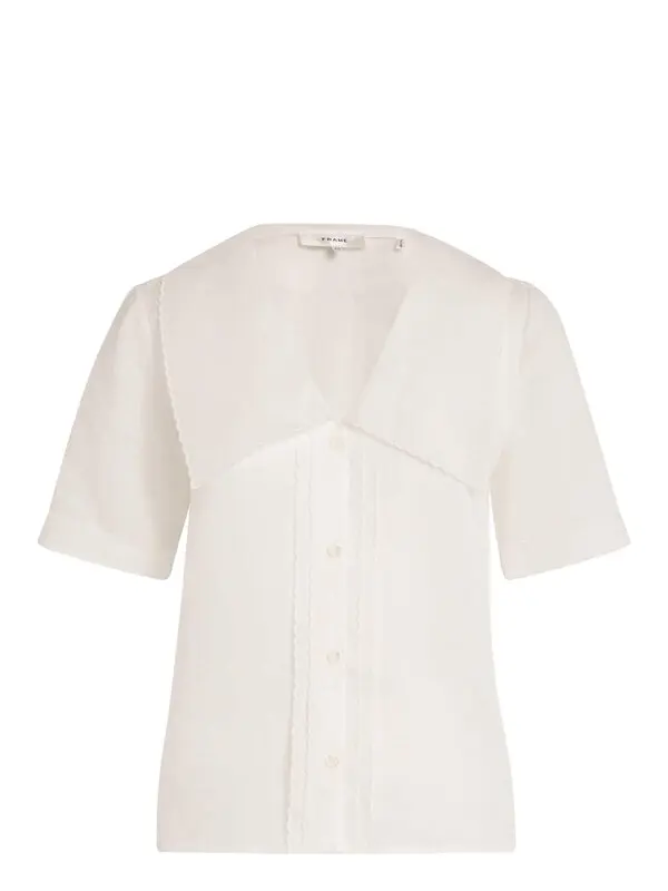 FRAME The Scallop Sailor Blouse - White