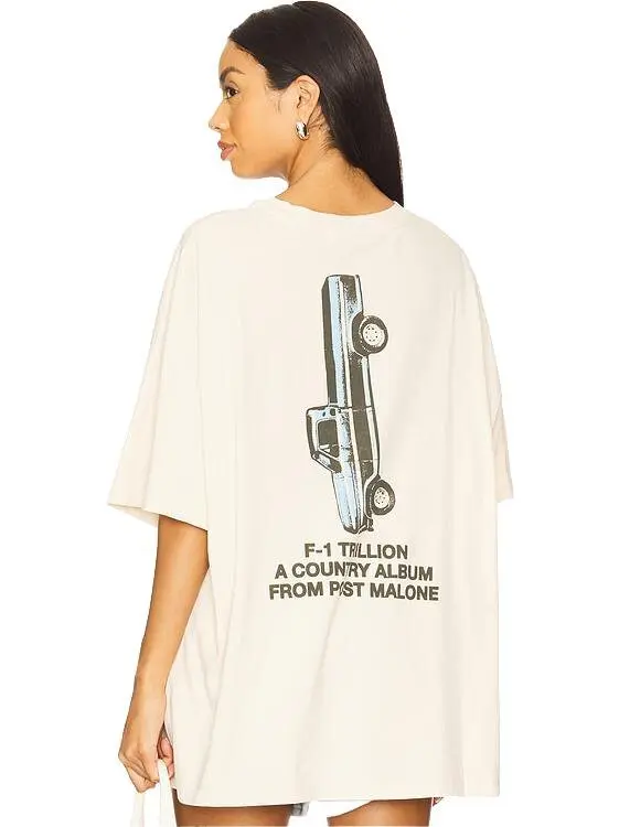 Daydreamer Post Malone F-1 Trillion Album Art Tee - Dirty White