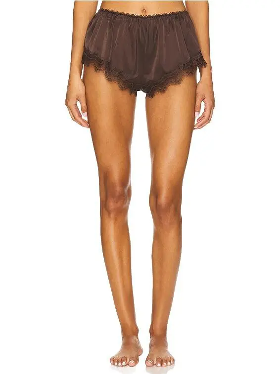 KAT THE LABEL Sorrento Short - Espresso