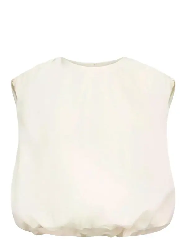 Loulou De Saison Cosma Gathered-shoulder Top - White
