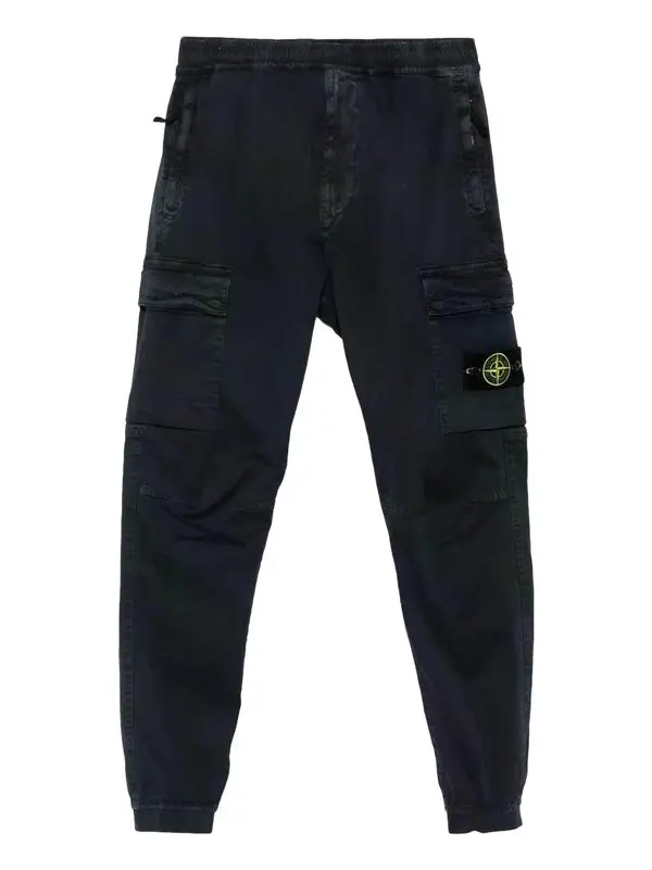 Stone Island Elasticated-cuff Cargo Trousers - Blue