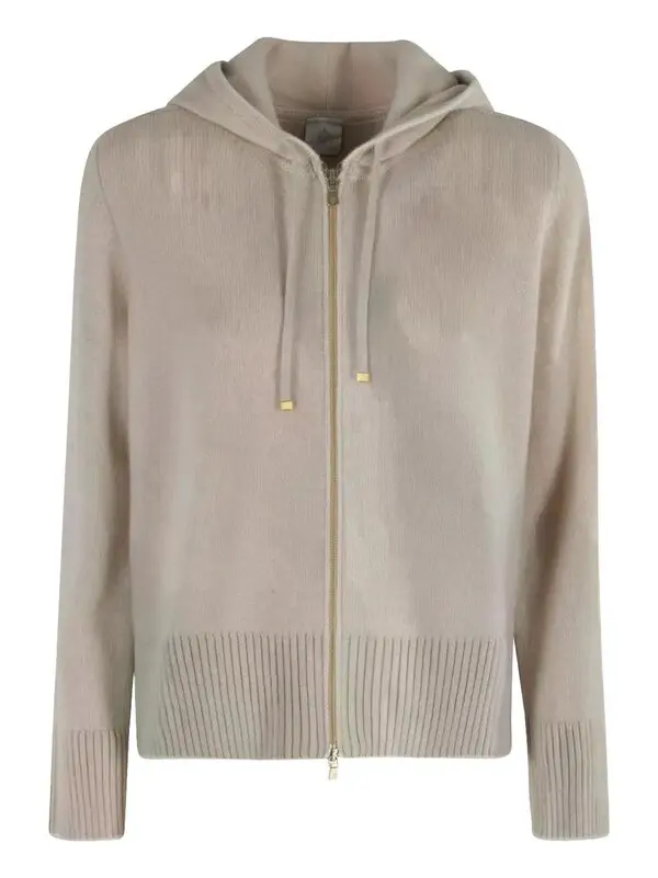 Eleventy Hooded Zip-up Cardigan - Neutrals