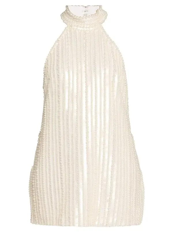 Retrofete Yaeko Embellished Mini Dress - White