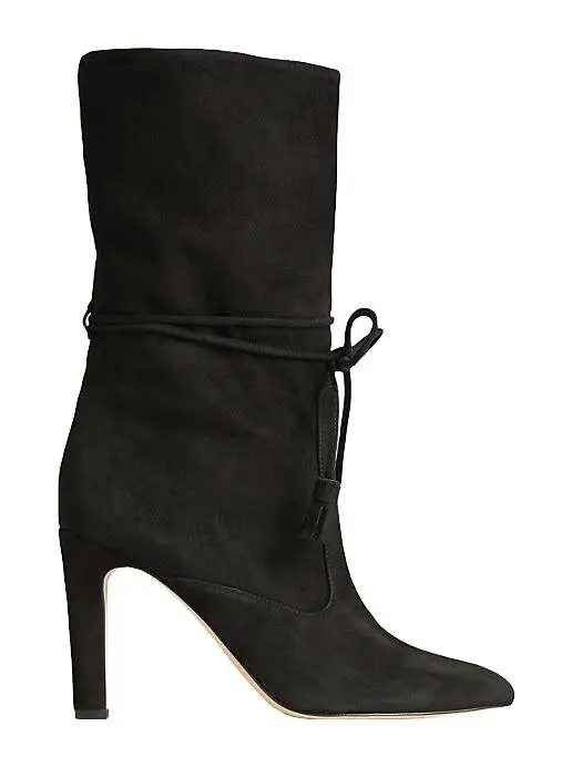LK BENNETT Eliza Suede Heeled Boots - Bei-trench