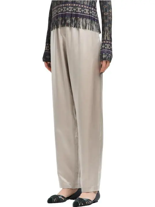 Giorgio Armani Silk Trousers - Brown / Neutral
