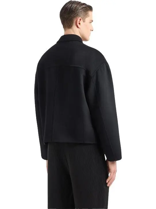 Giorgio Armani Double Cashmere Cloth Blouson - Navy
