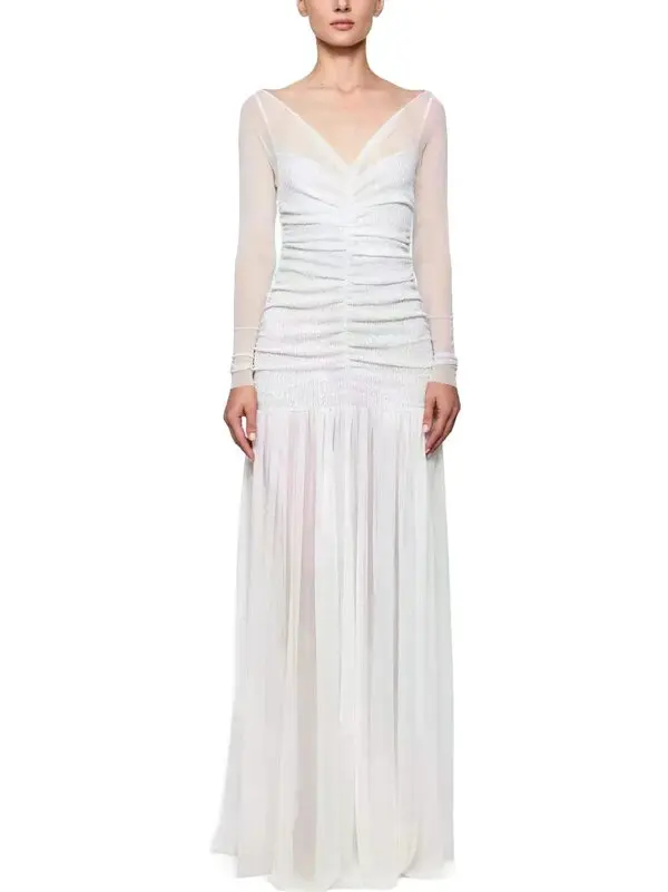 ATU BODY COUTURE Long-sleeve Maxi Dress - White