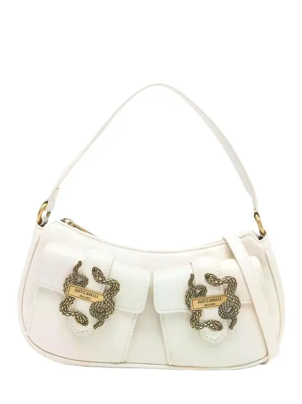 Just Cavalli Snake-buckle Tote - Neutrals
