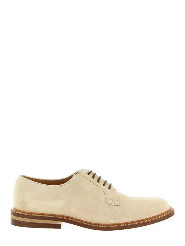 Brunello Cucinelli Suede Derby - Beige