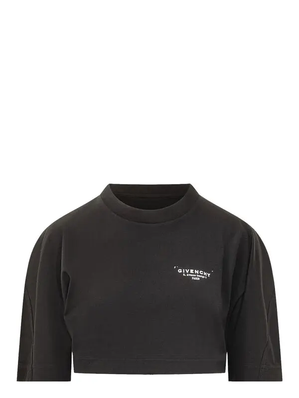 Givenchy Signature Cropped T-shirt - Black