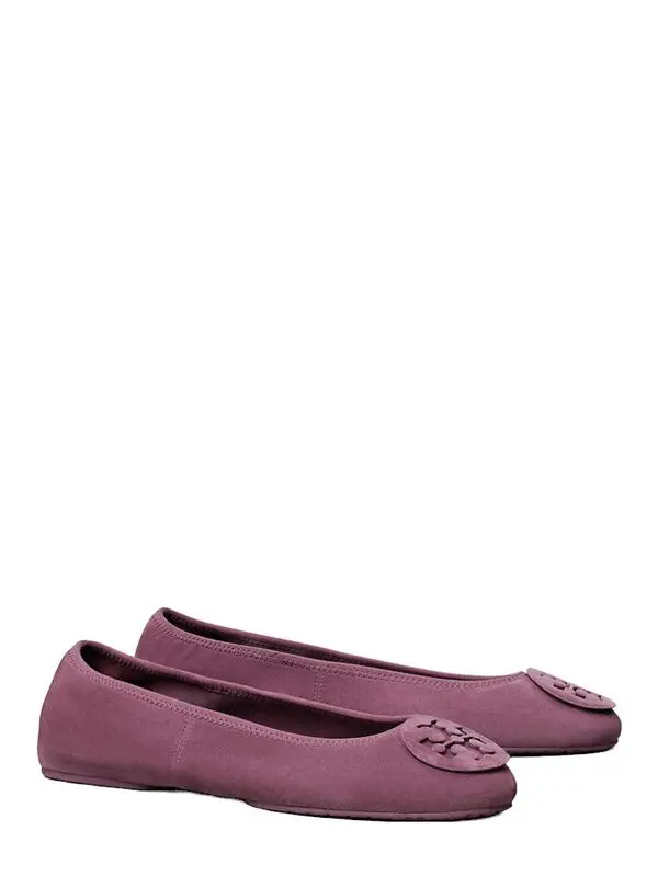 Tory Burch Reva Travel Ballet Flats - Mauve/mauve