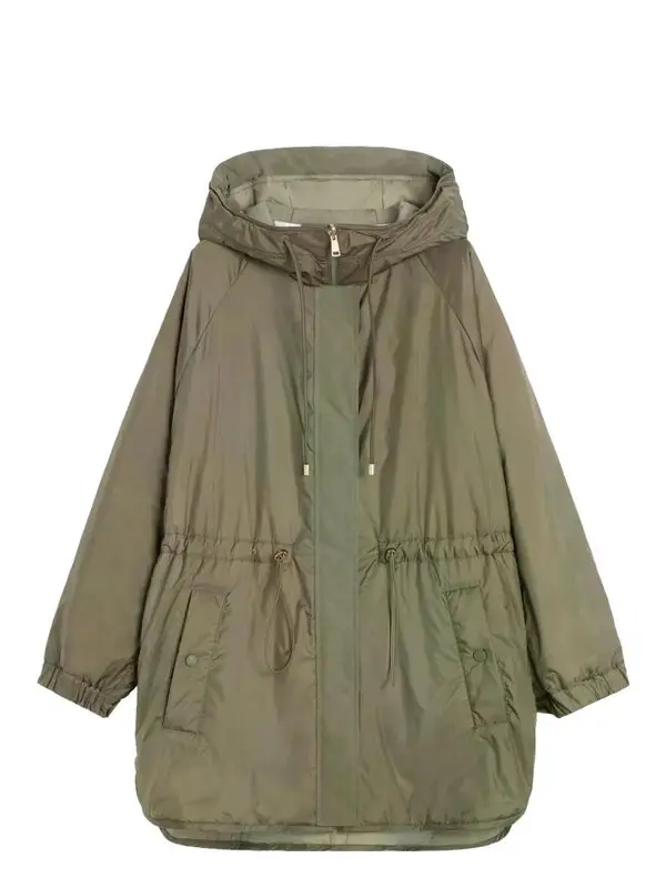 Max Mara Quilted Hooded Parka - Green
