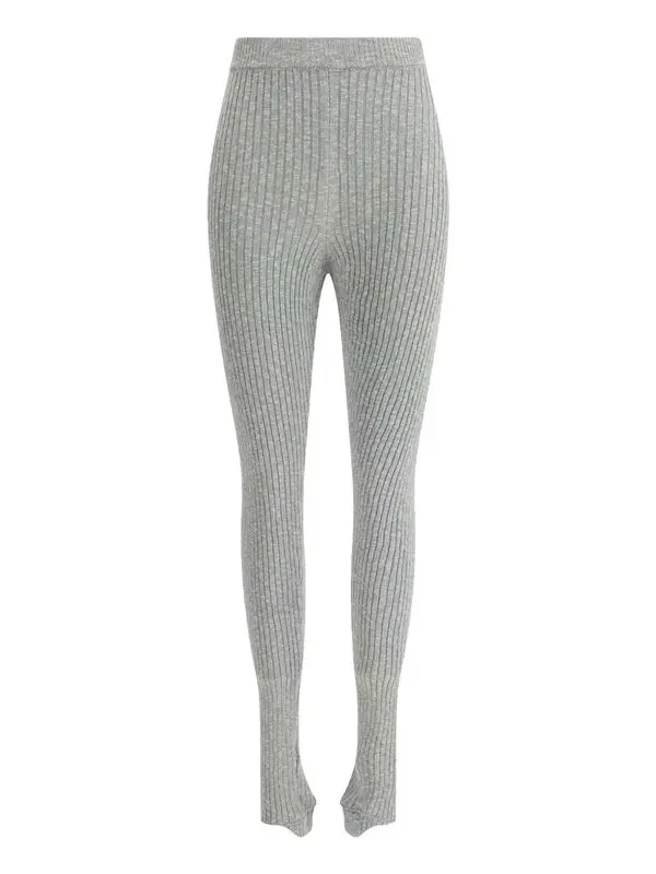 Magda Butrym Ribbed Split-hem Trousers - Grey